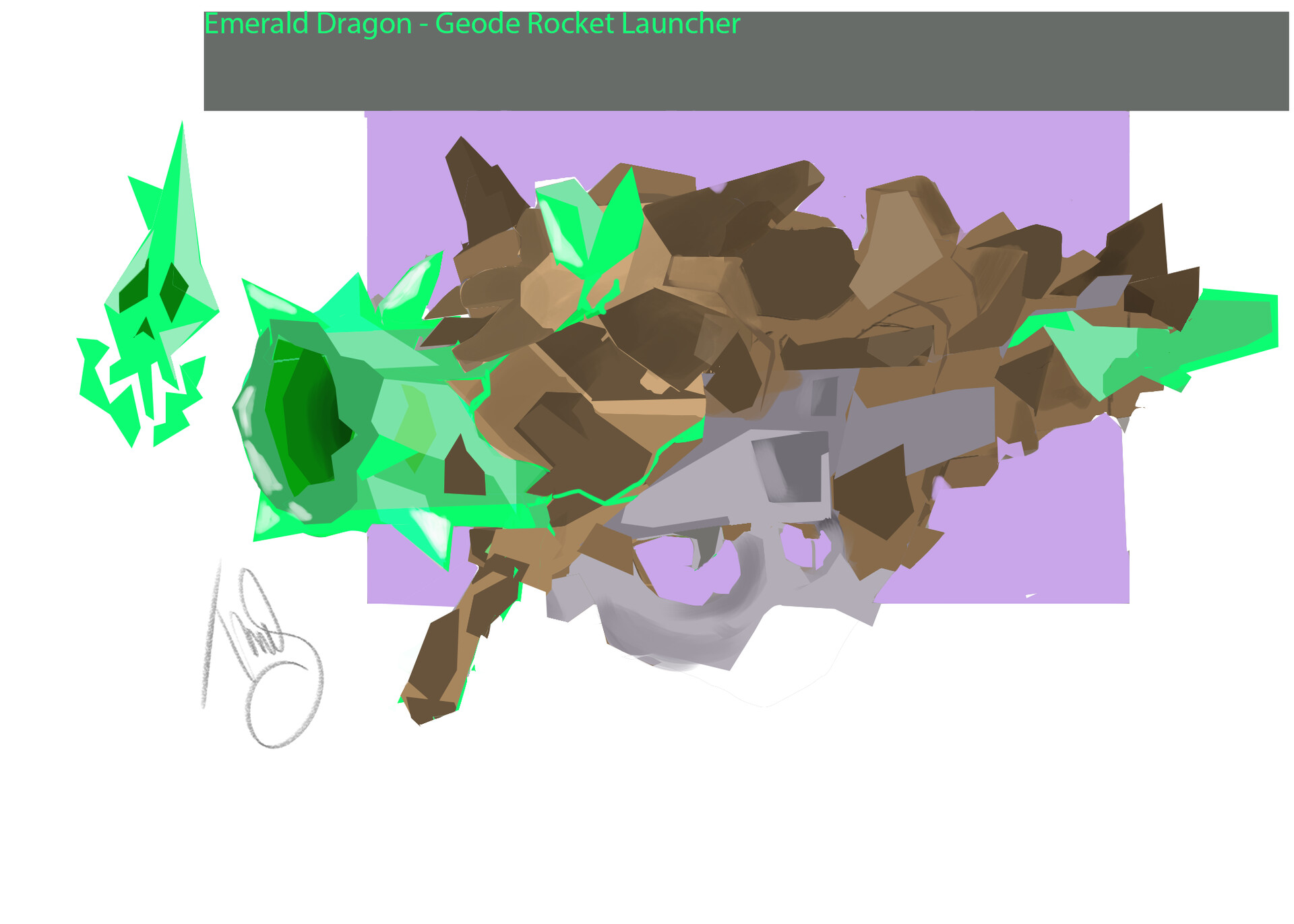 ArtStation - Emerald Dragon - Geode Rocket Launcher