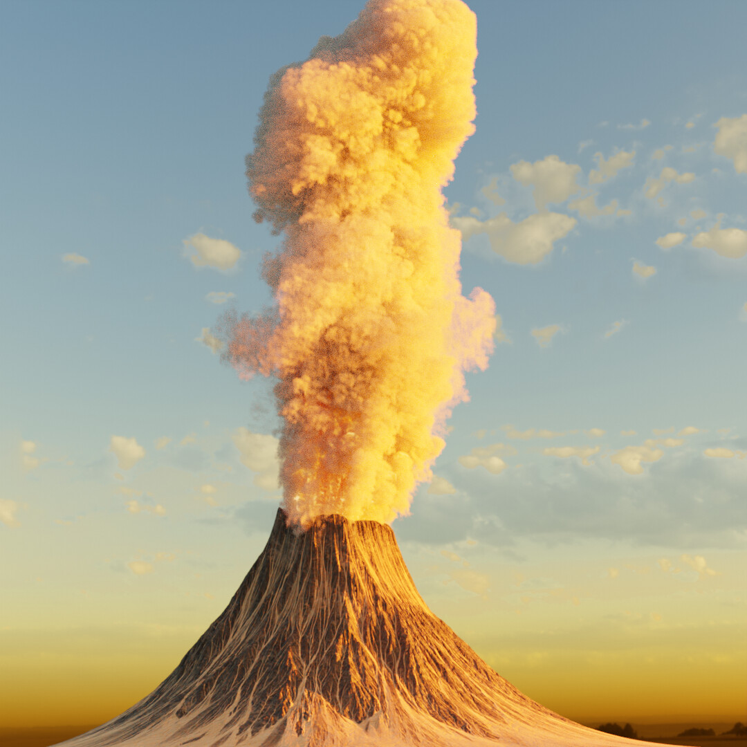 ArtStation - Monolithic Volcano Eruption Simulation