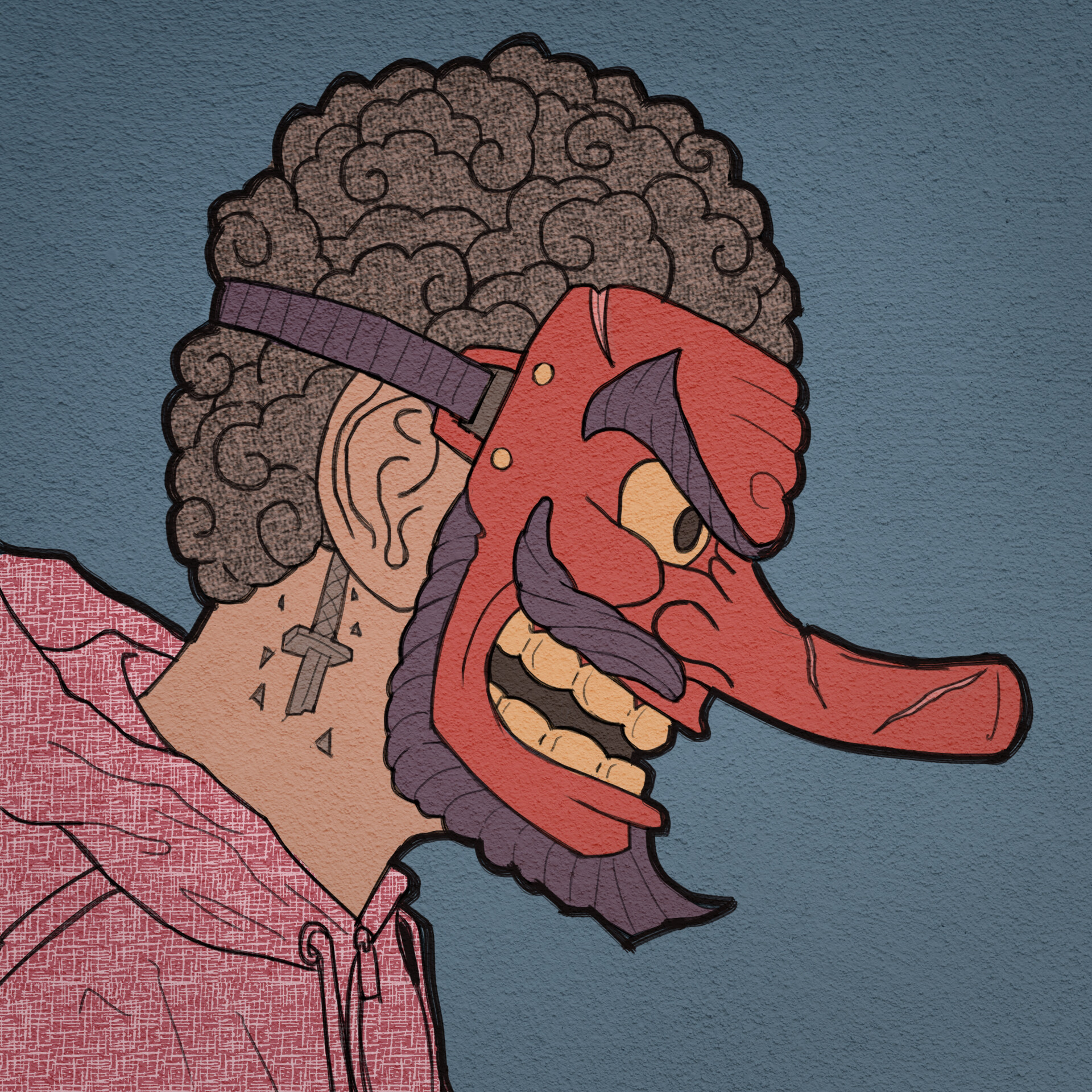 ArtStation - Tengu Mask Profile Icon