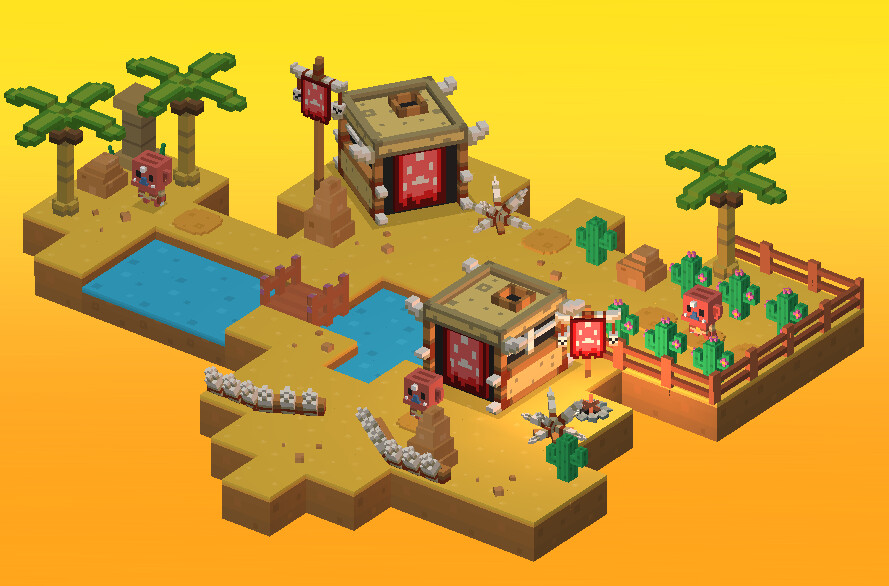 ArtStation - Level Design & Voxel Environments - Blocky World