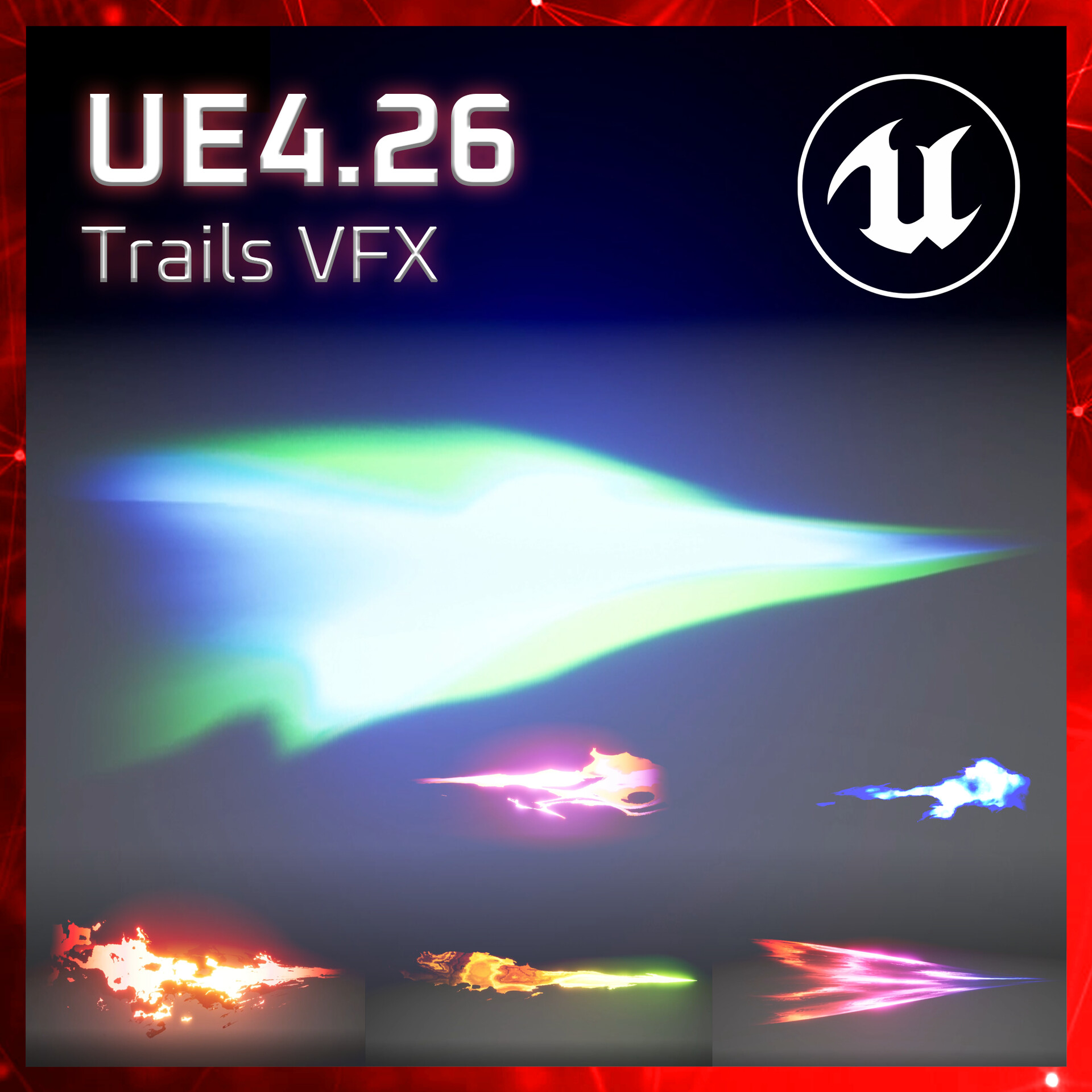 ArtStation - UE4.26 - Niagara Ribbon Trails VFX #1