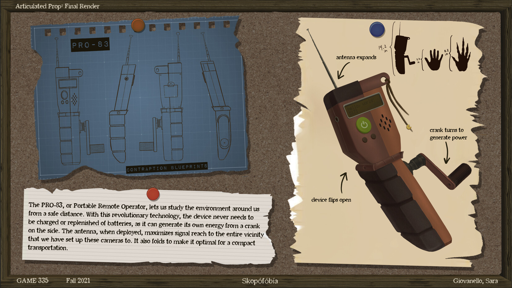 ArtStation - PRO-83: Skopófóbía Articulated Prop VisDev