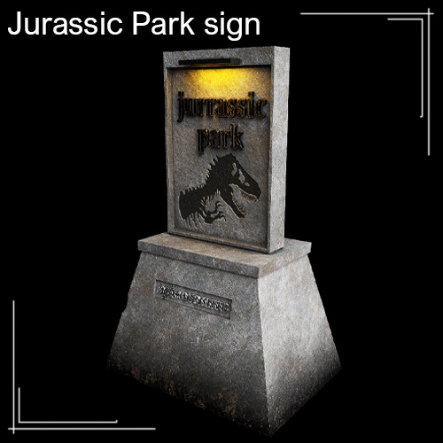 ArtStation - Jurassic Park Sign