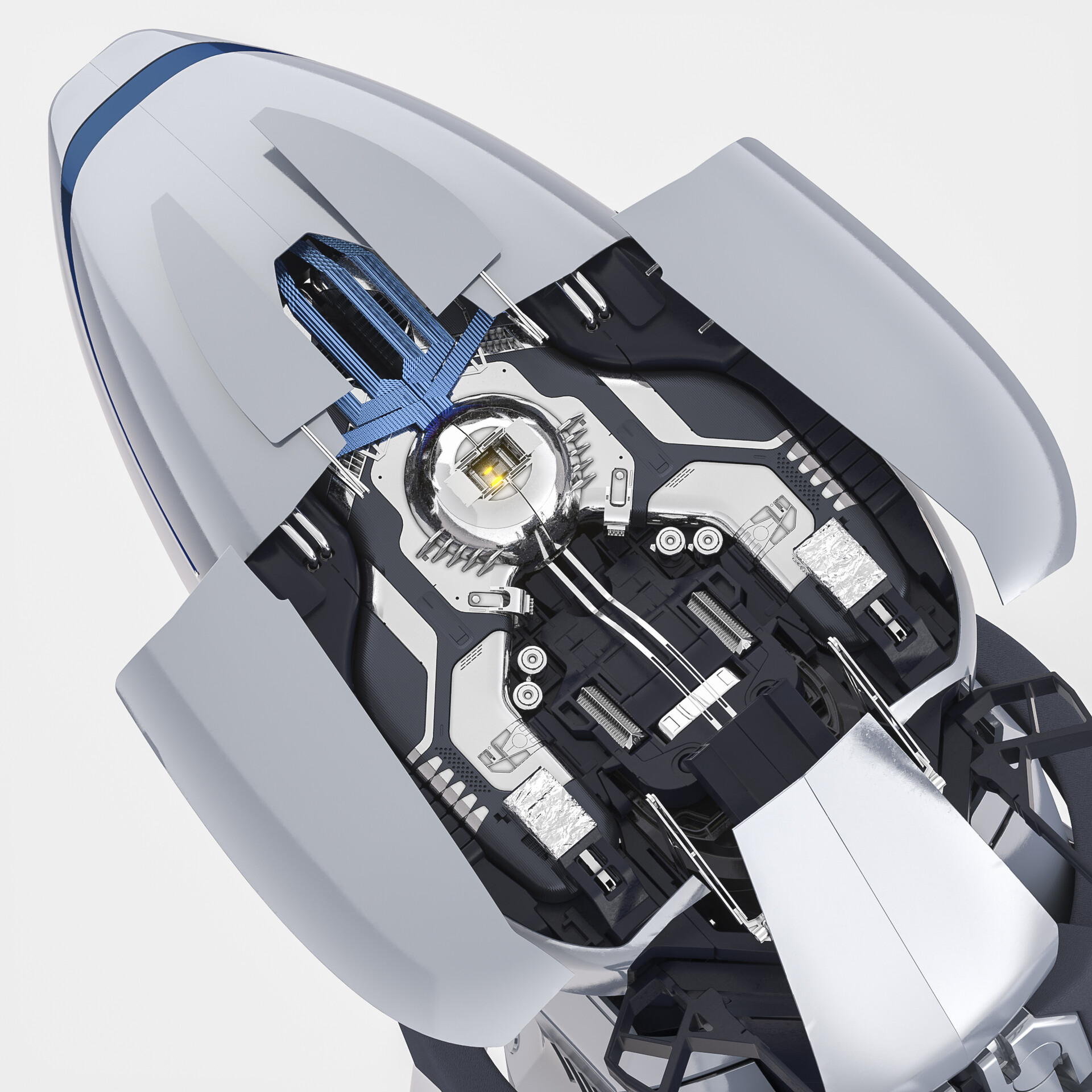 ArtStation - Positronic Mechabrain with Unity-Core.