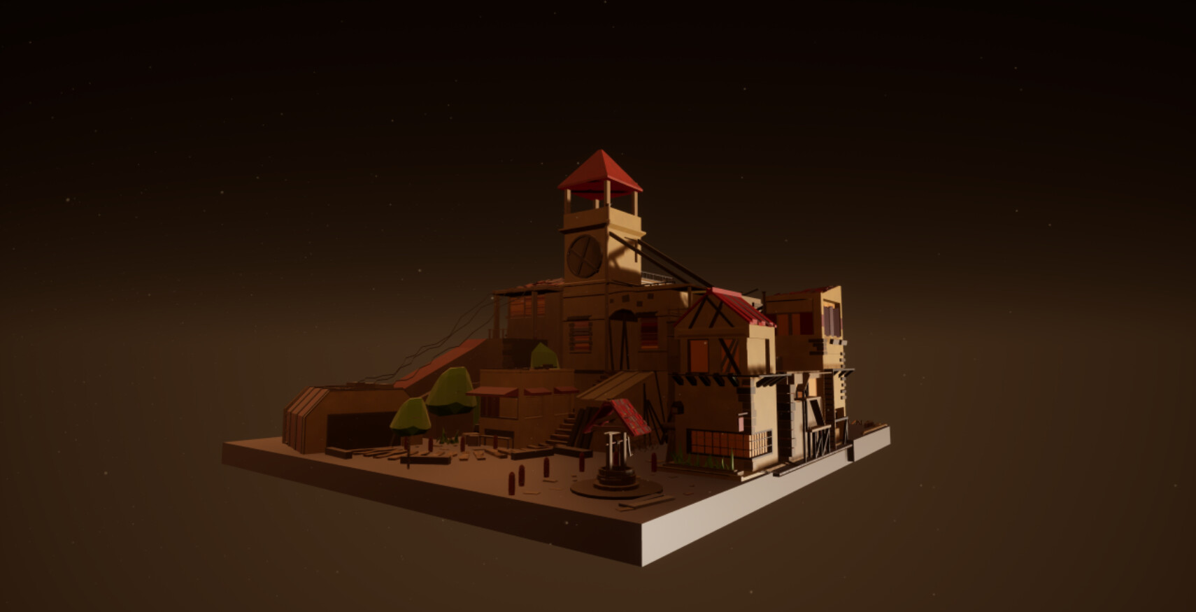 ArtStation - Low Poly Stylized City