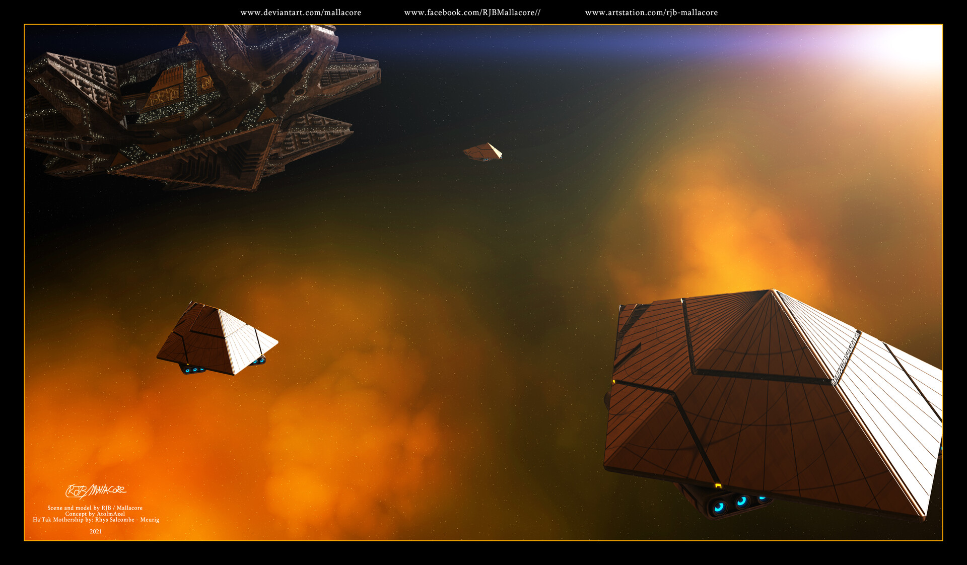 ArtStation - Stargate - Goa'uld Shuttle Scene 3 - 2021