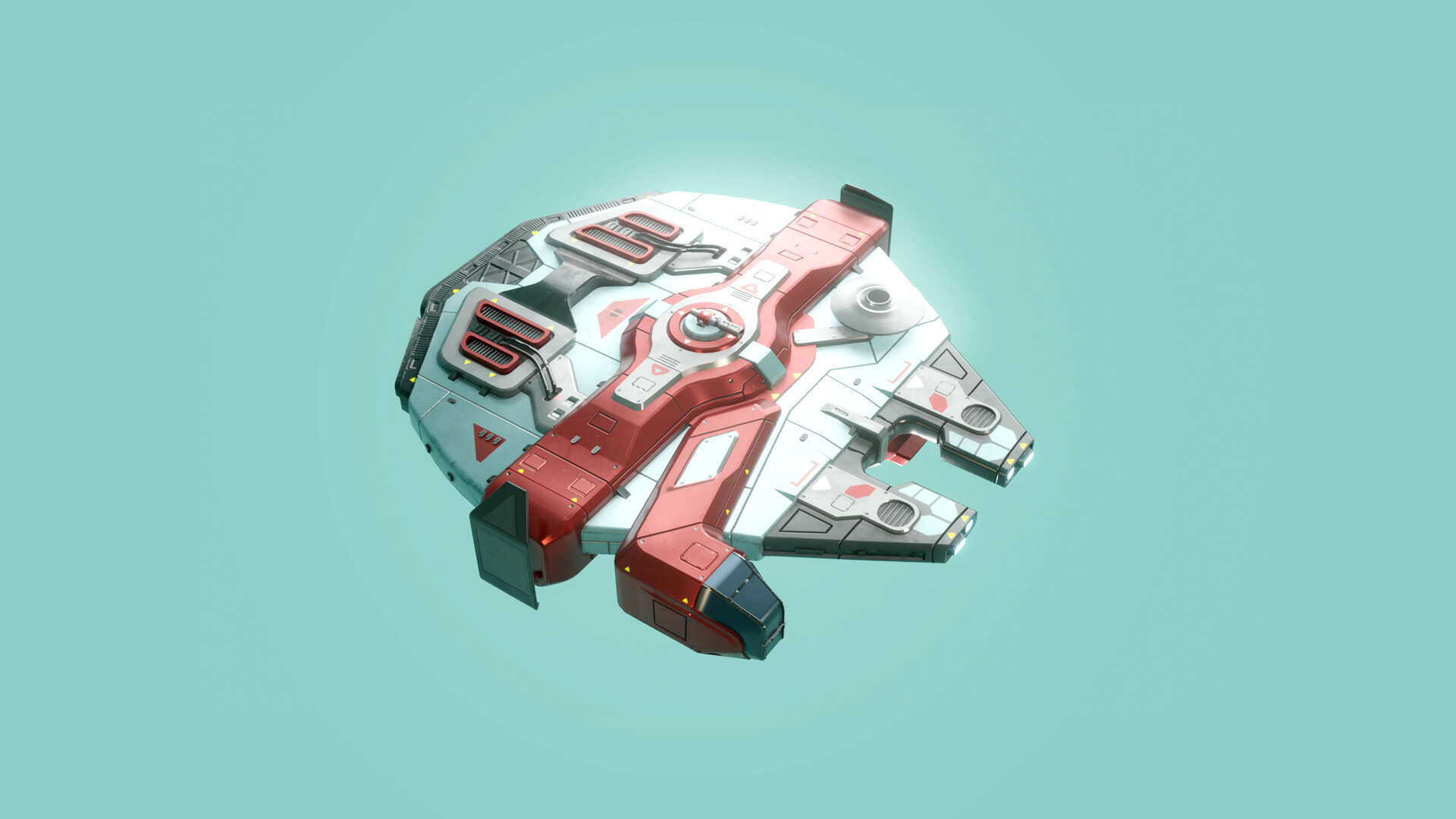 ArtStation - Stylised Millenium Falcon