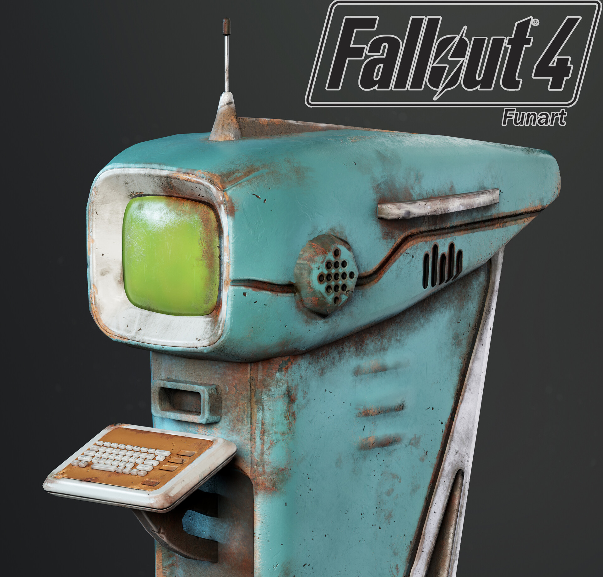 ArtStation - Terminal, computer. Fallout funart