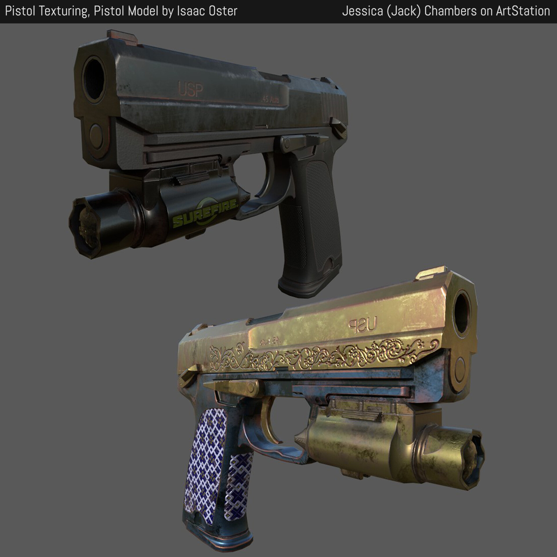 ArtStation - Pistol: Normal and Themed Versions