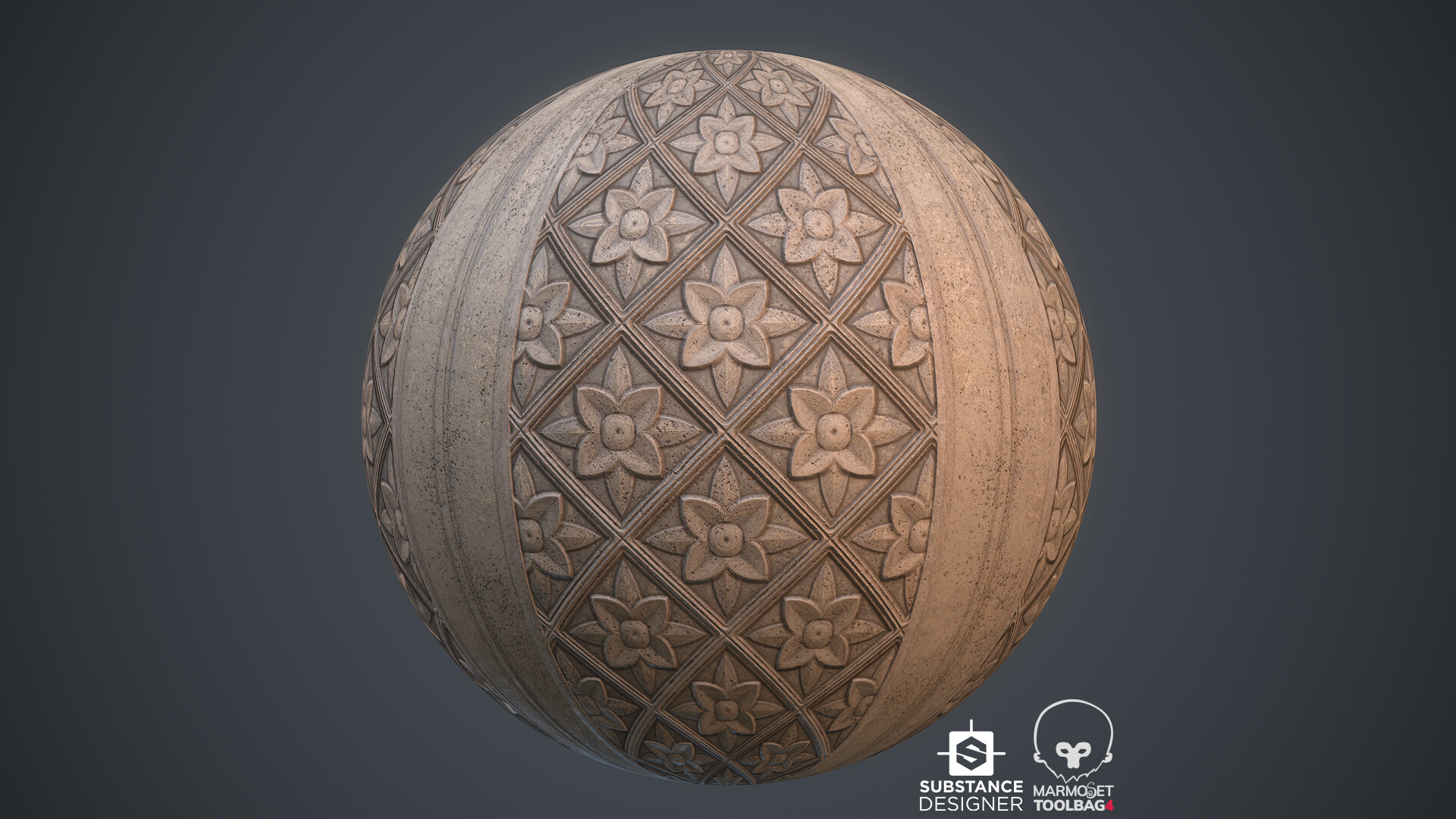 ArtStation - [Substance Designer] Stone Flower Decals