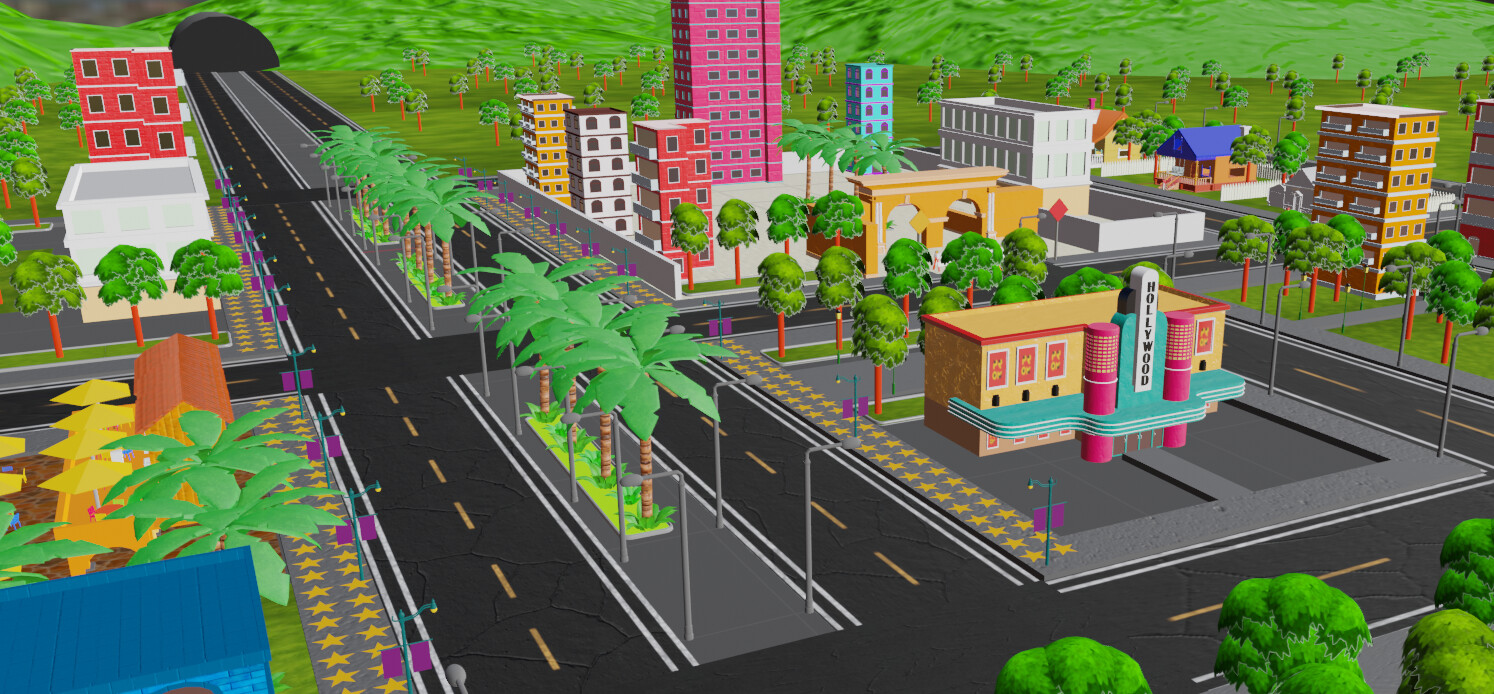 ArtStation - cartoon city low poly