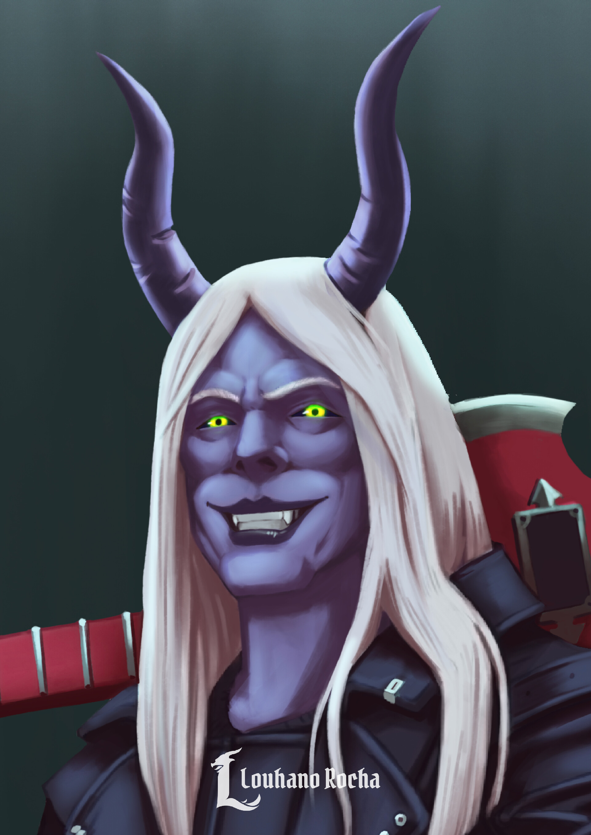 ArtStation - Tiefling Bard Necromancer - D&D Characater