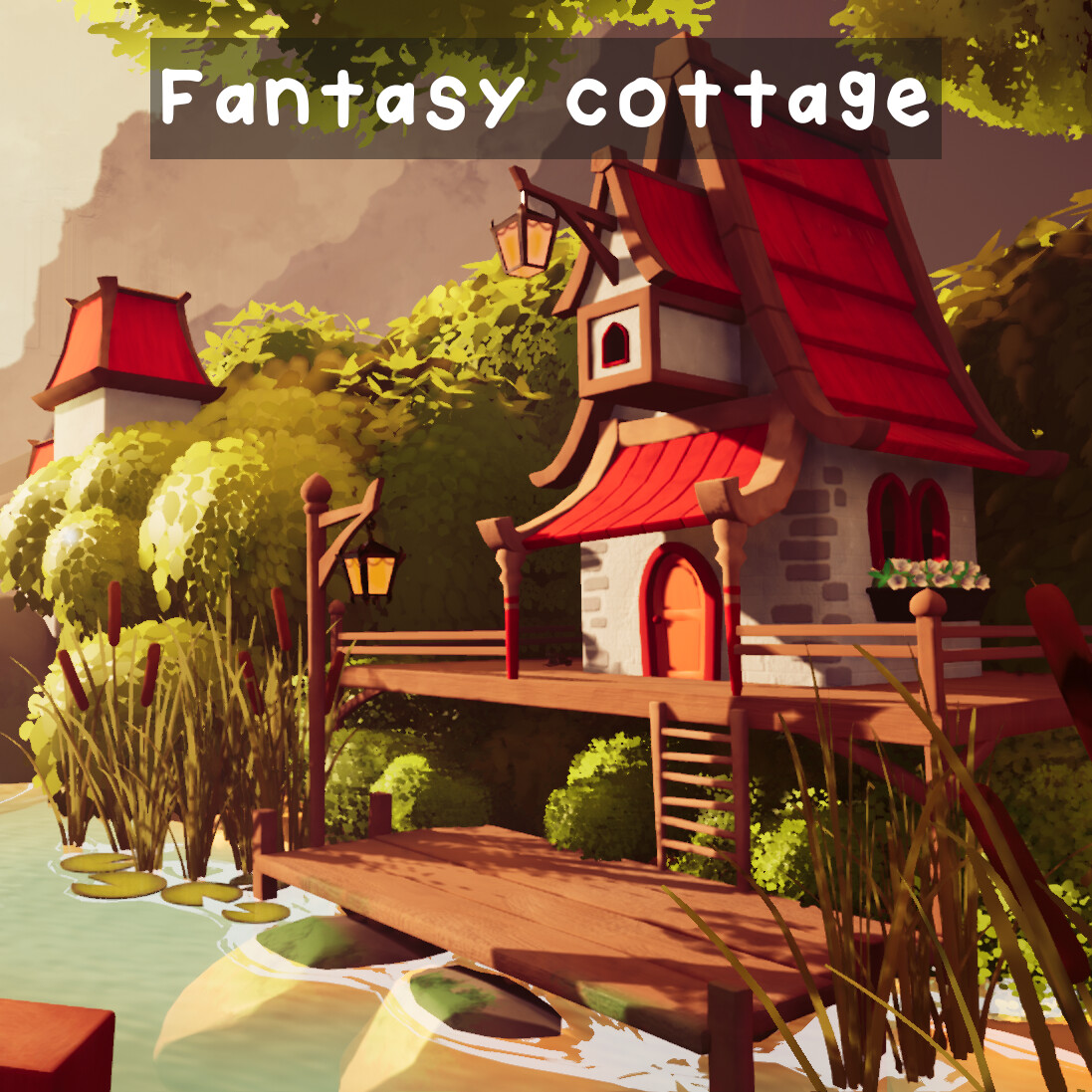 ArtStation - Fantasy Cottage - 3D Exterior Stylized Environment