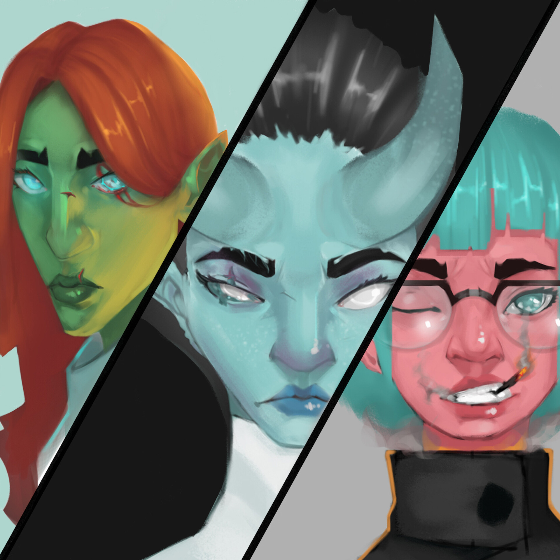 Yellow Yosino - Characters face's