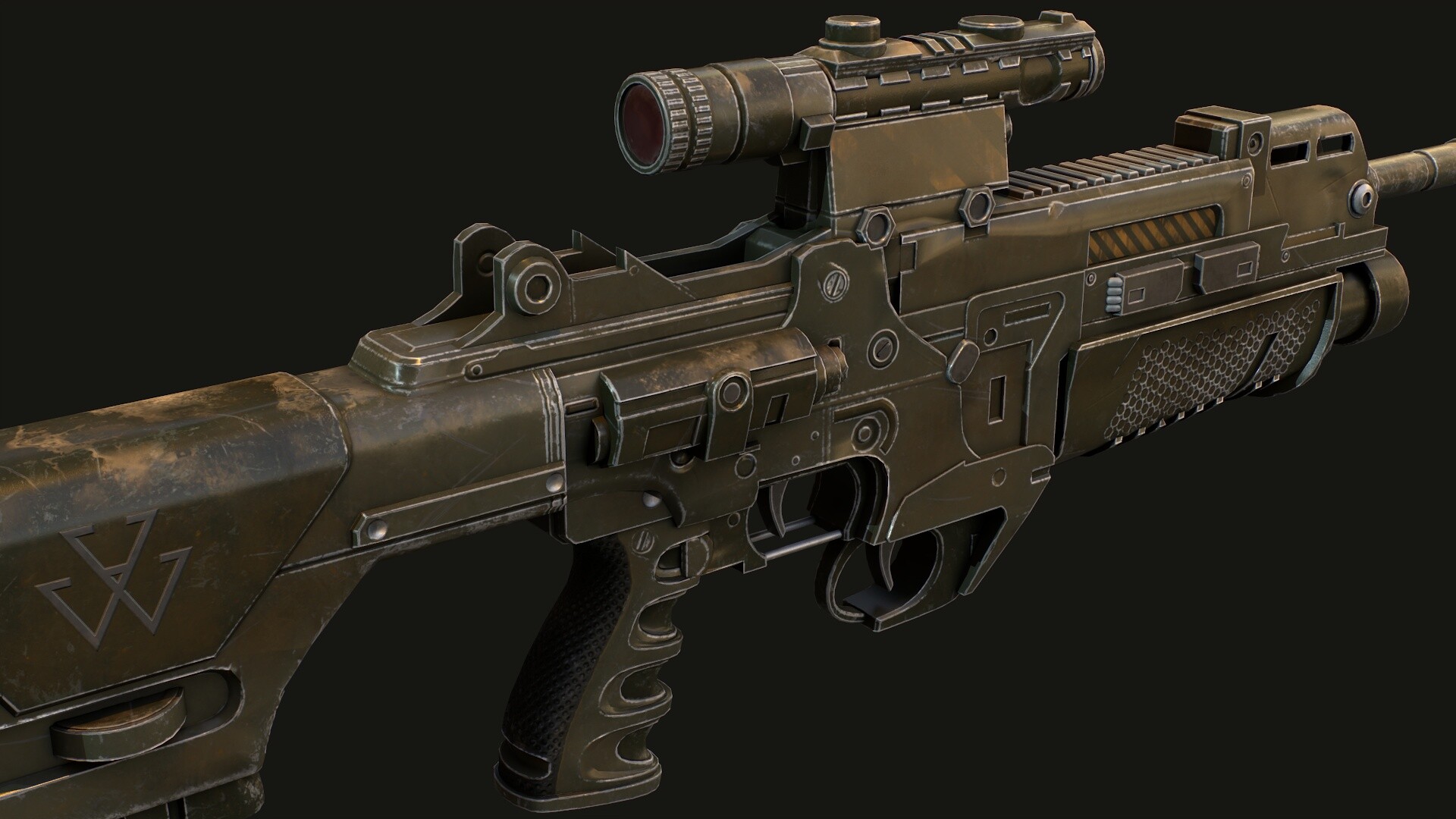 ArtStation - Rifle - PBR Texturing