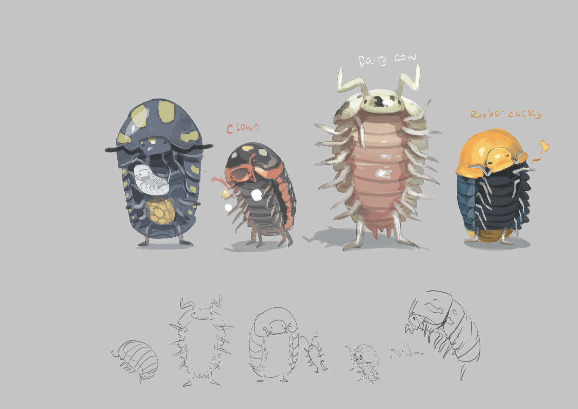 ArtStation - isopod character designs
