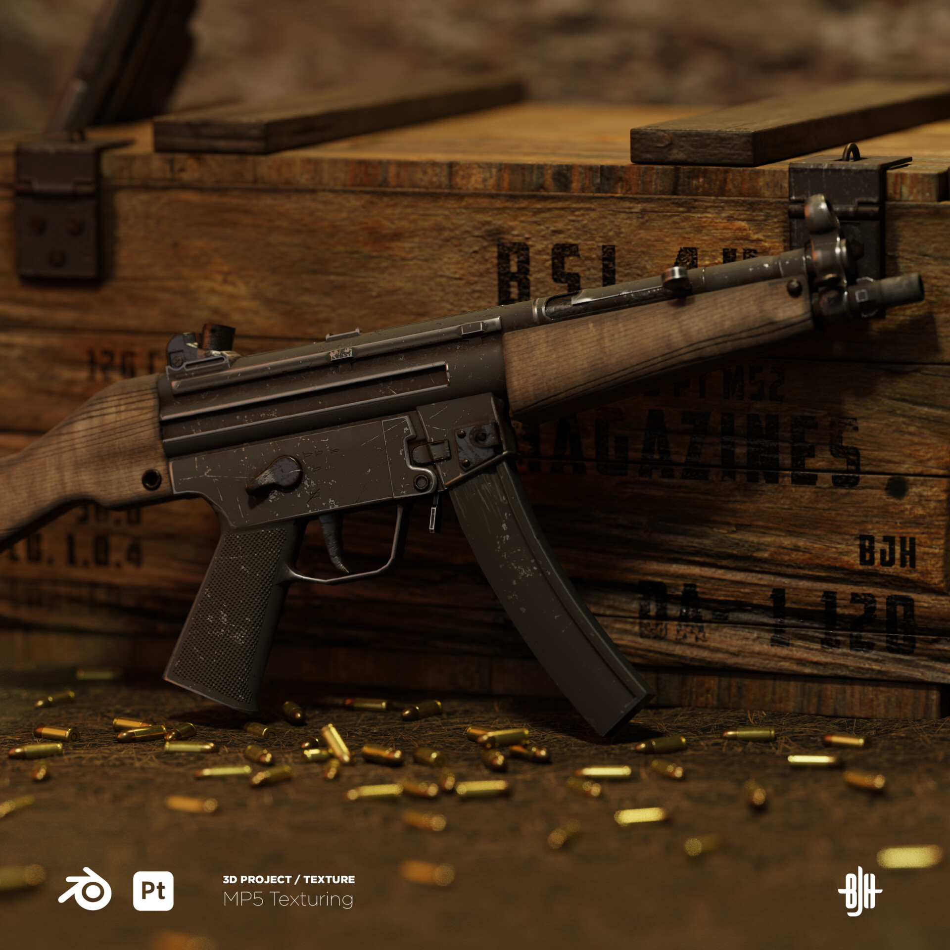 ArtStation - MP5 Texturing