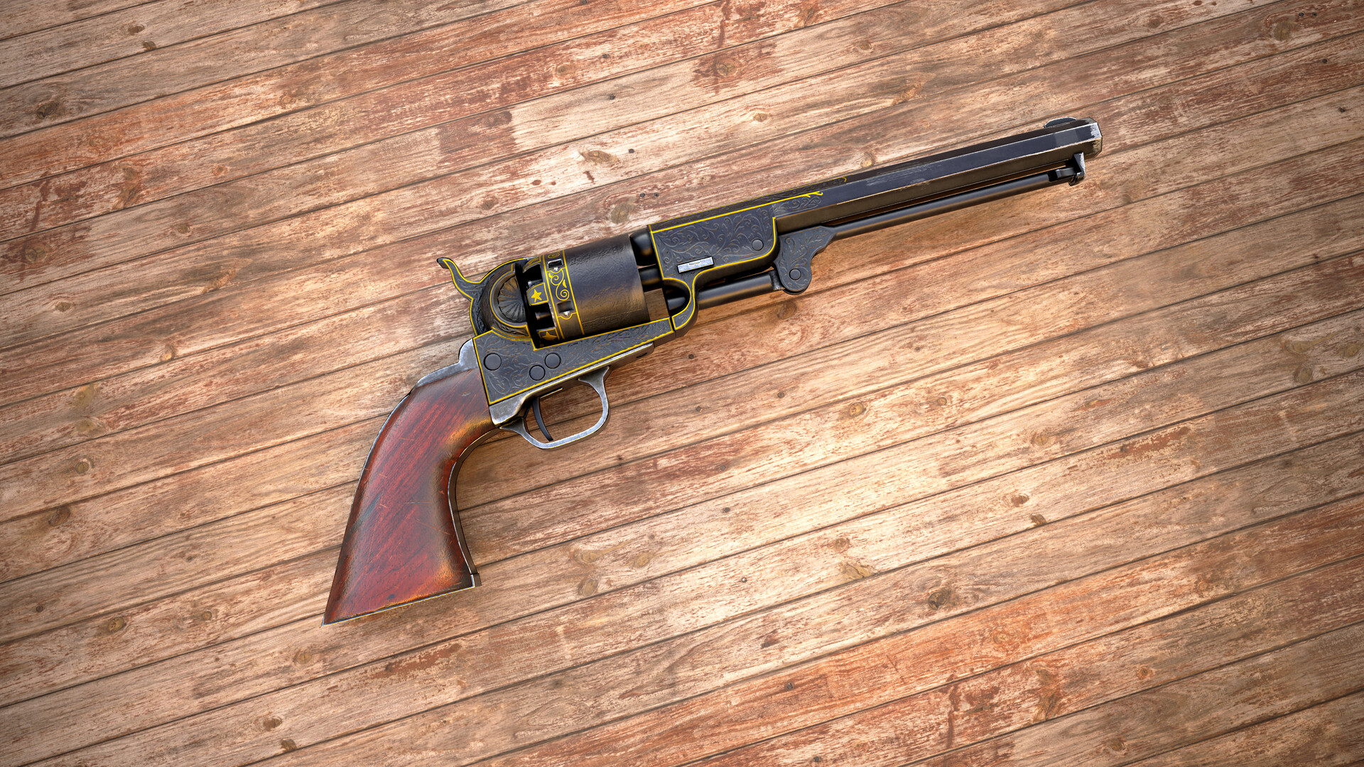 ArtStation - Colt Navy 1853 Engraved