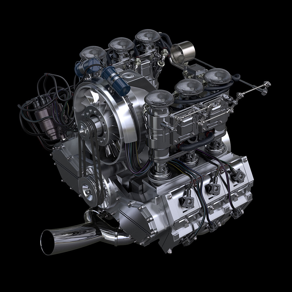 ArtStation - Flat-six engine