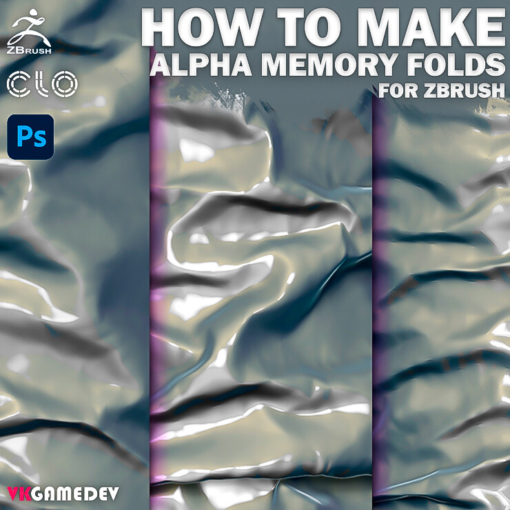 ArtStation - TUTORIAL - How To Make Memory Folds Alphas for ZBrush?!