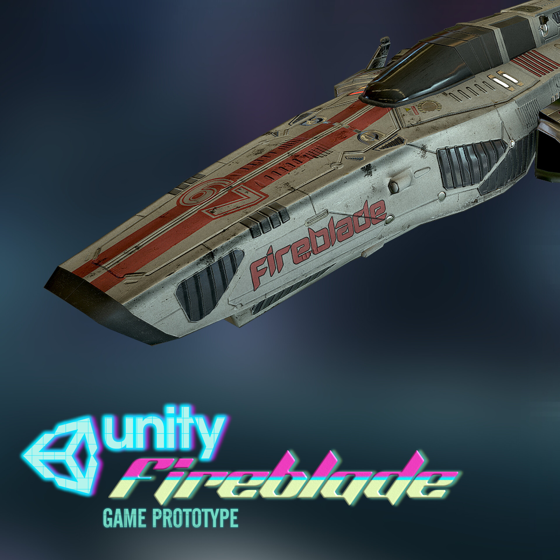 ArtStation - Fireblade Space Craft (game asset)