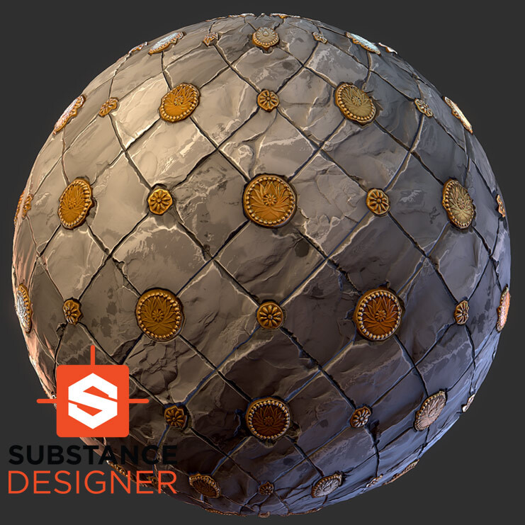 ArtStation - Stylized Tiles Ornamental - Substance Designer