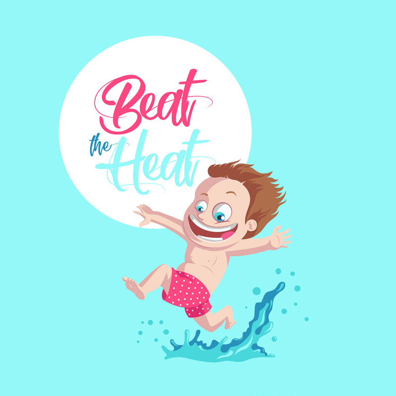 ArtStation - Beat The Heat - Summer Kids Illustration