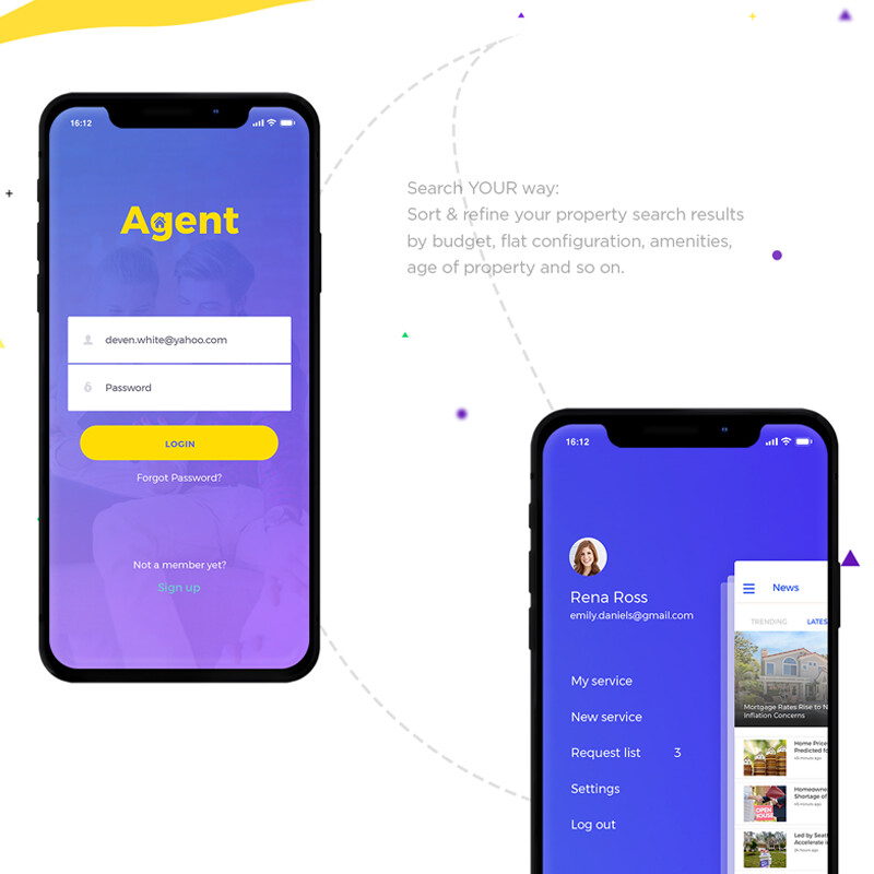 ArtStation - Agent - Mobile UI/UX Design