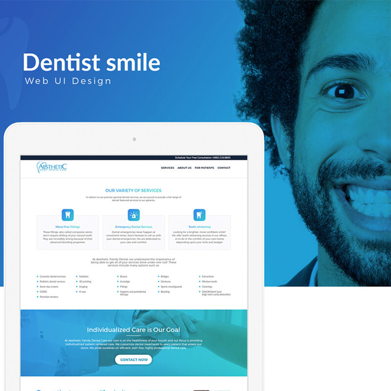 ArtStation - Dentist Smile - Web UI Design