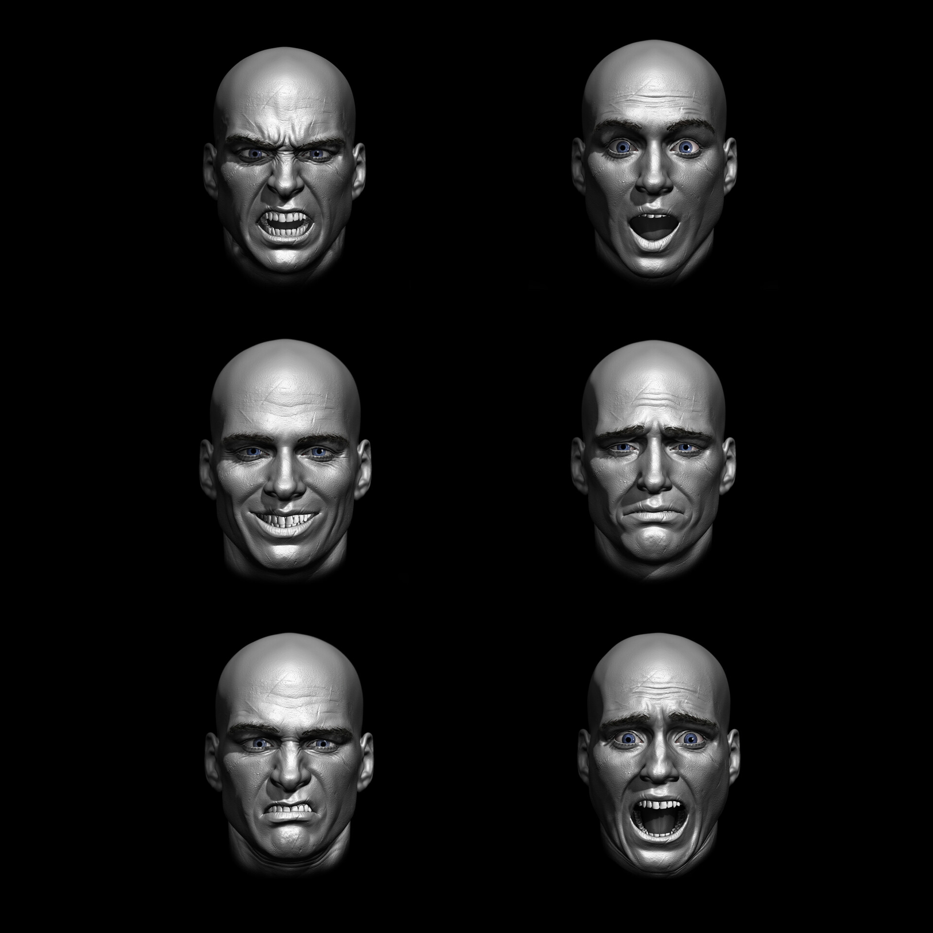 ArtStation - Facial Expressions Study.