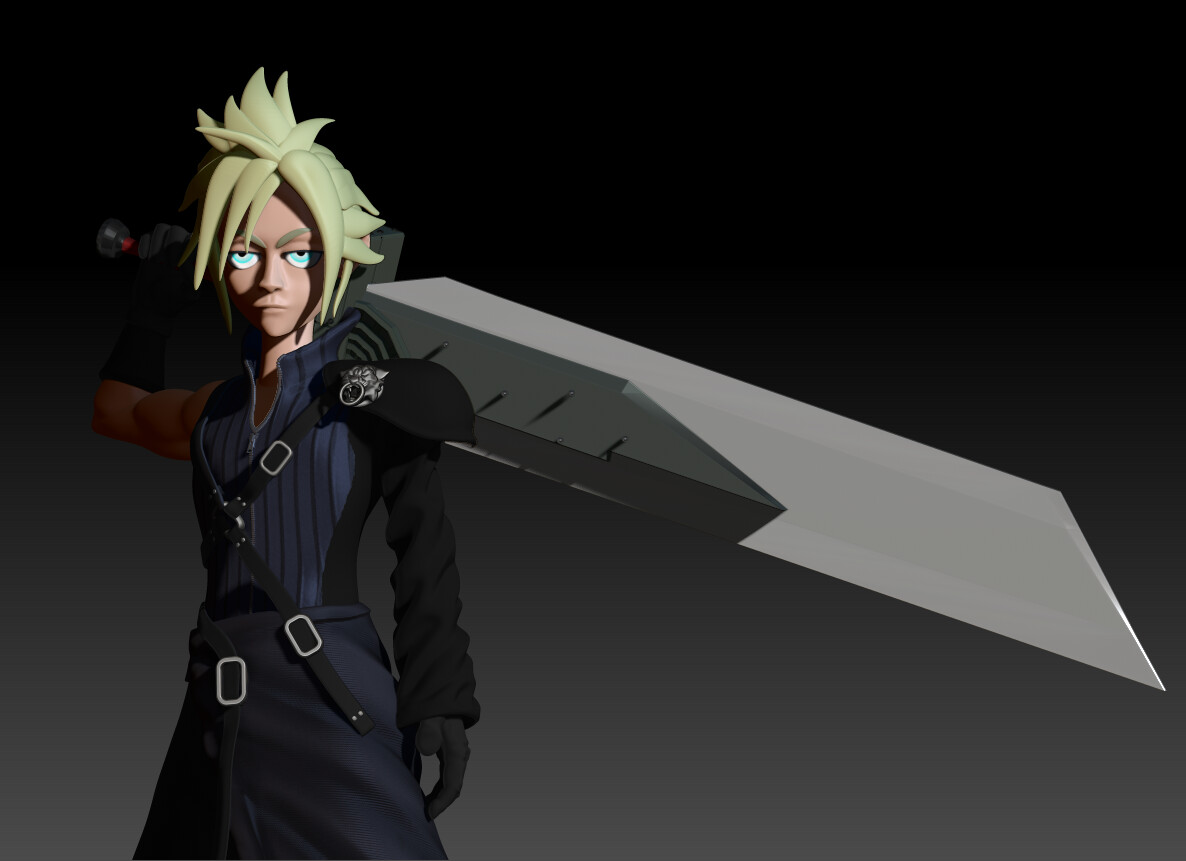 ArtStation - Cloud Strife Cartoon Style