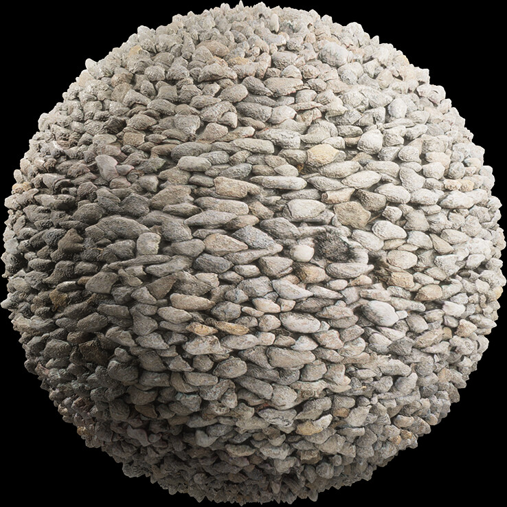 ArtStation - Pebble Gravel PBR Material