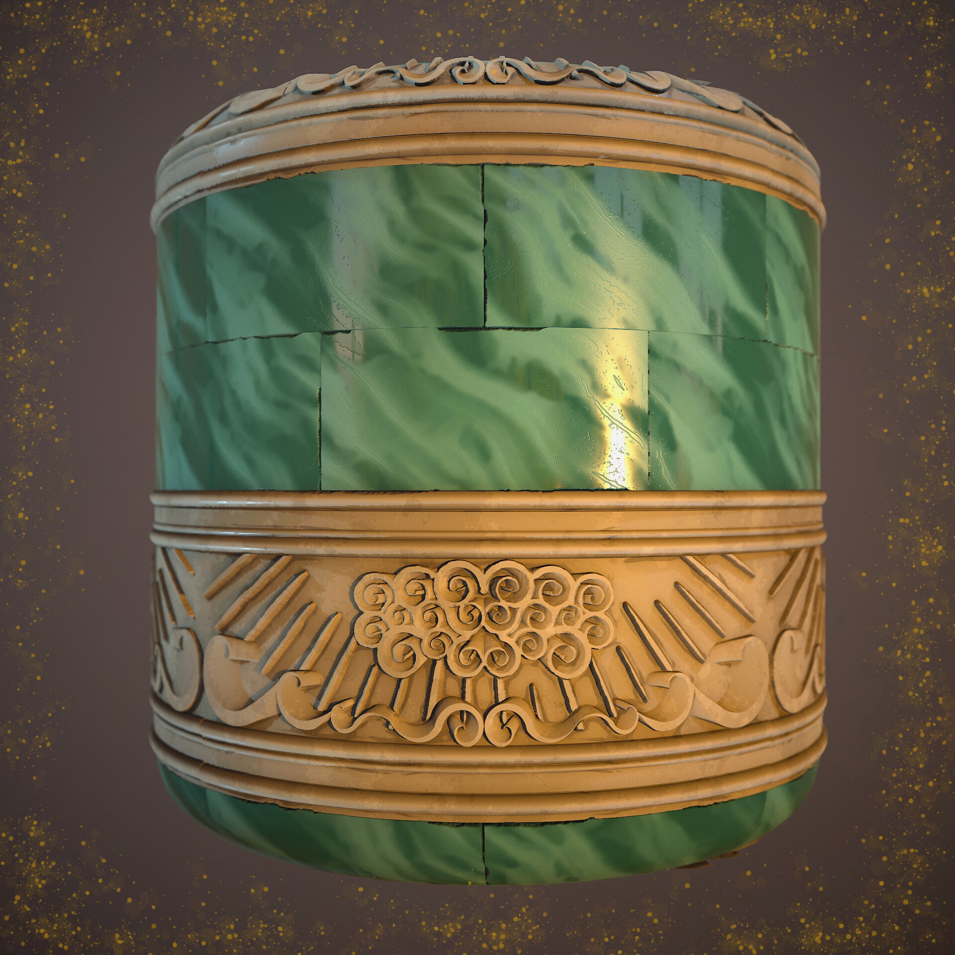 ArtStation - Stylized ornamental wall