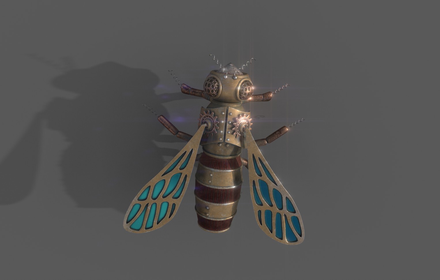 ArtStation - modeliing and texturing a mechanical bee