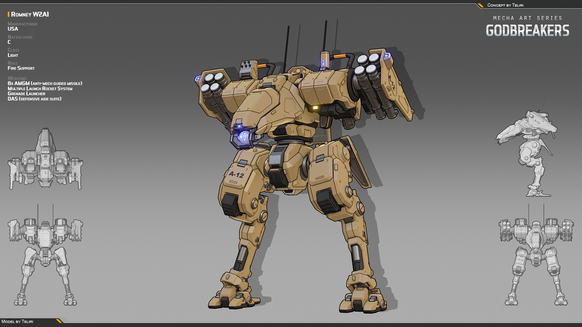 ArtStation - Battlemech 3d concept 2