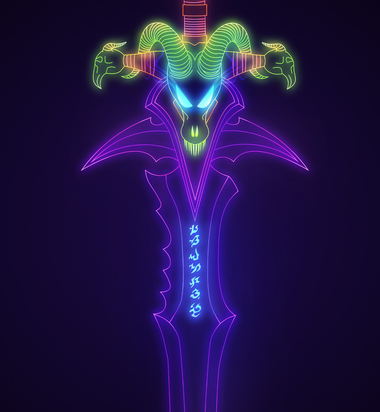 ArtStation - Neon Frostmourne