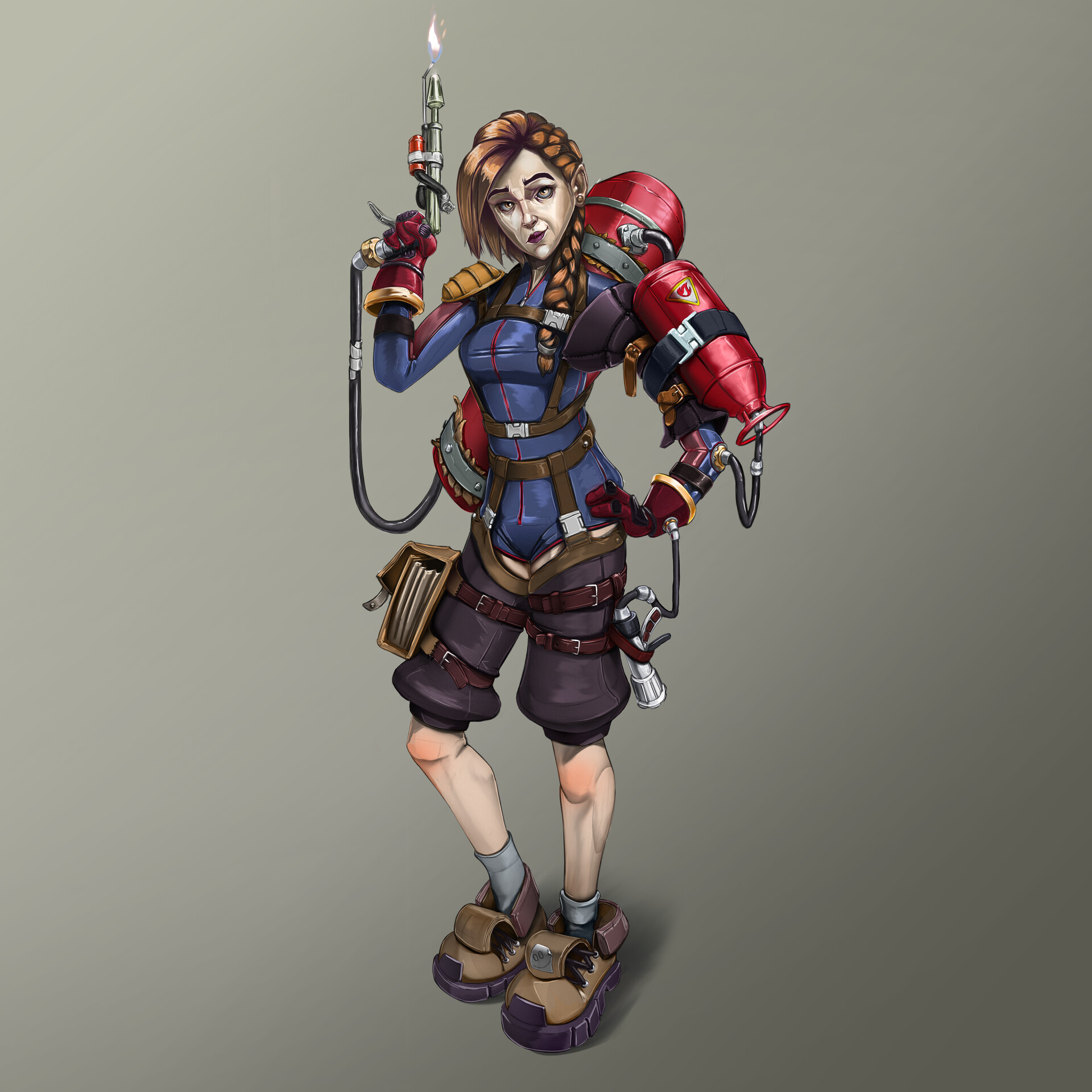 ArtStation - Flamethrower character.