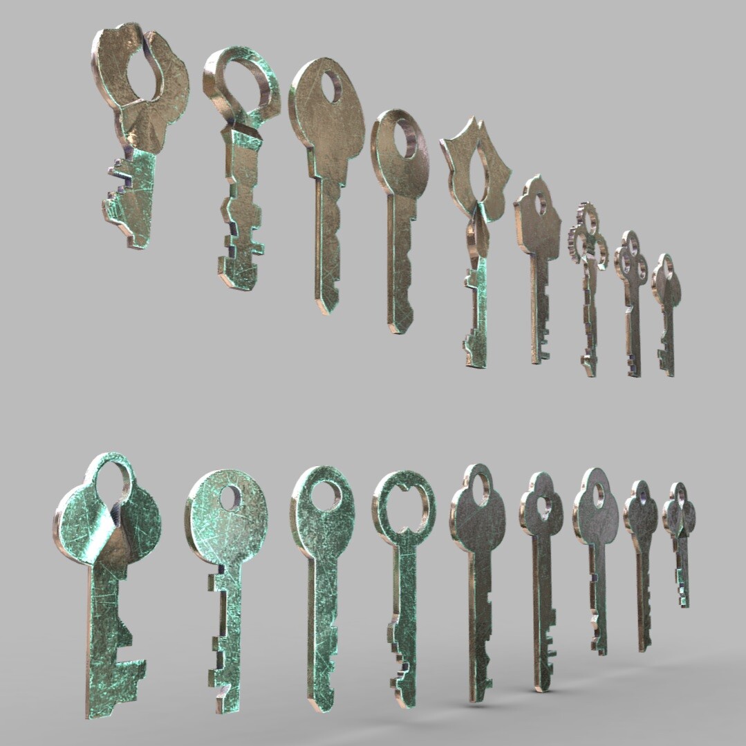 ArtStation - 18-pack vintage keys