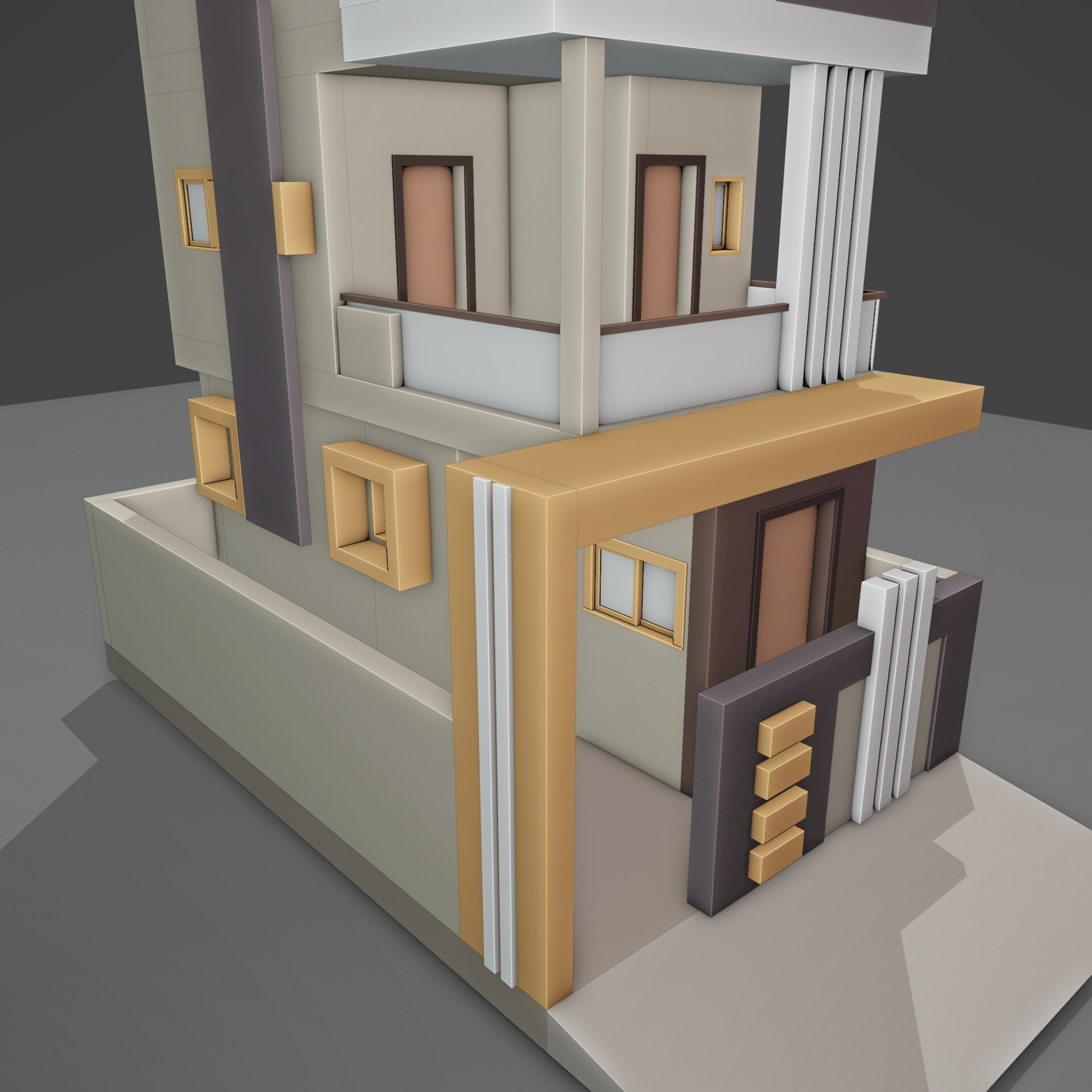 ArtStation - Exterior design in blender workbench render