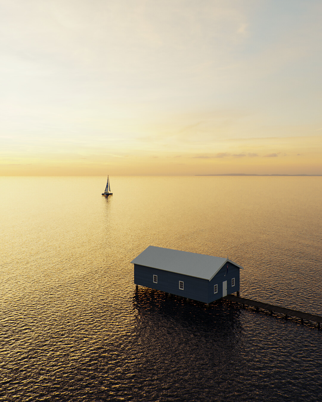 ArtStation - Blue Boat House