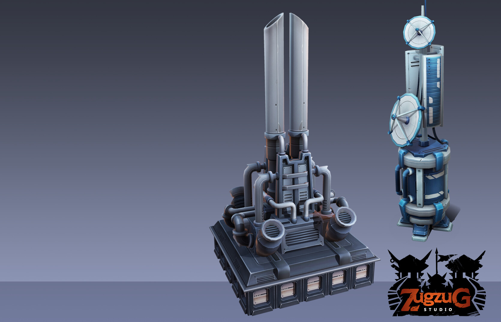 ArtStation - Buildings for the Sci-Fi game " Foundry