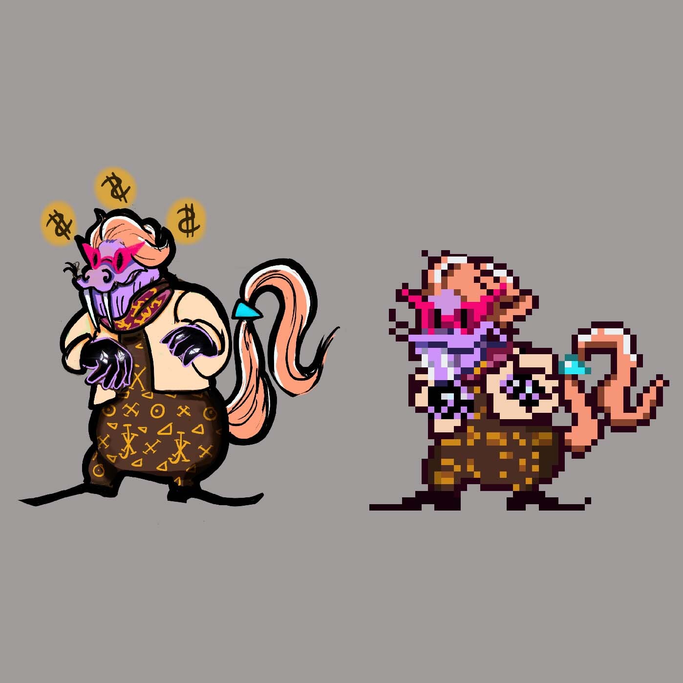 ArtStation - Character concept art and pixel sprite