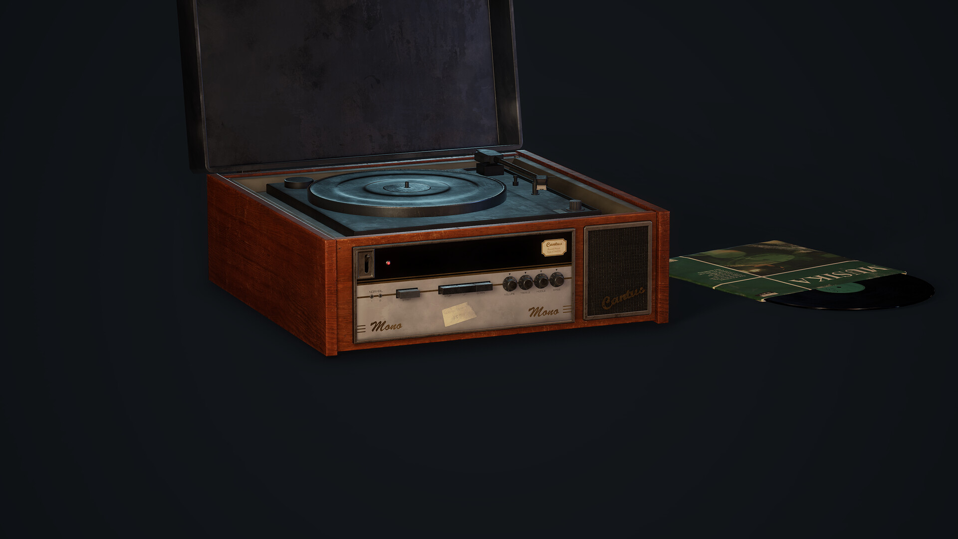 ArtStation - Old Turntable - (Horror Bedroom)