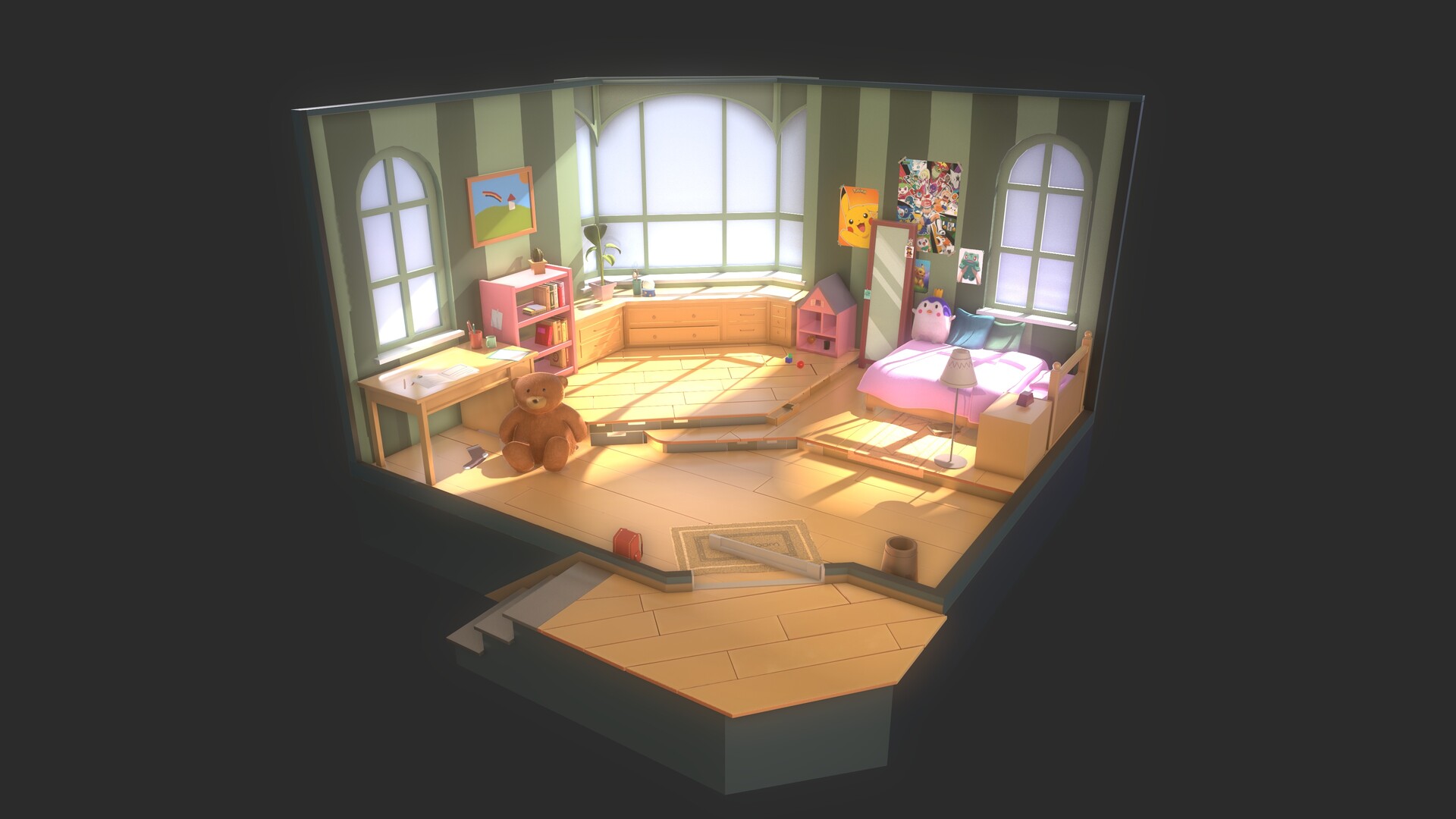 ArtStation - Kids Room 3D Concept Design