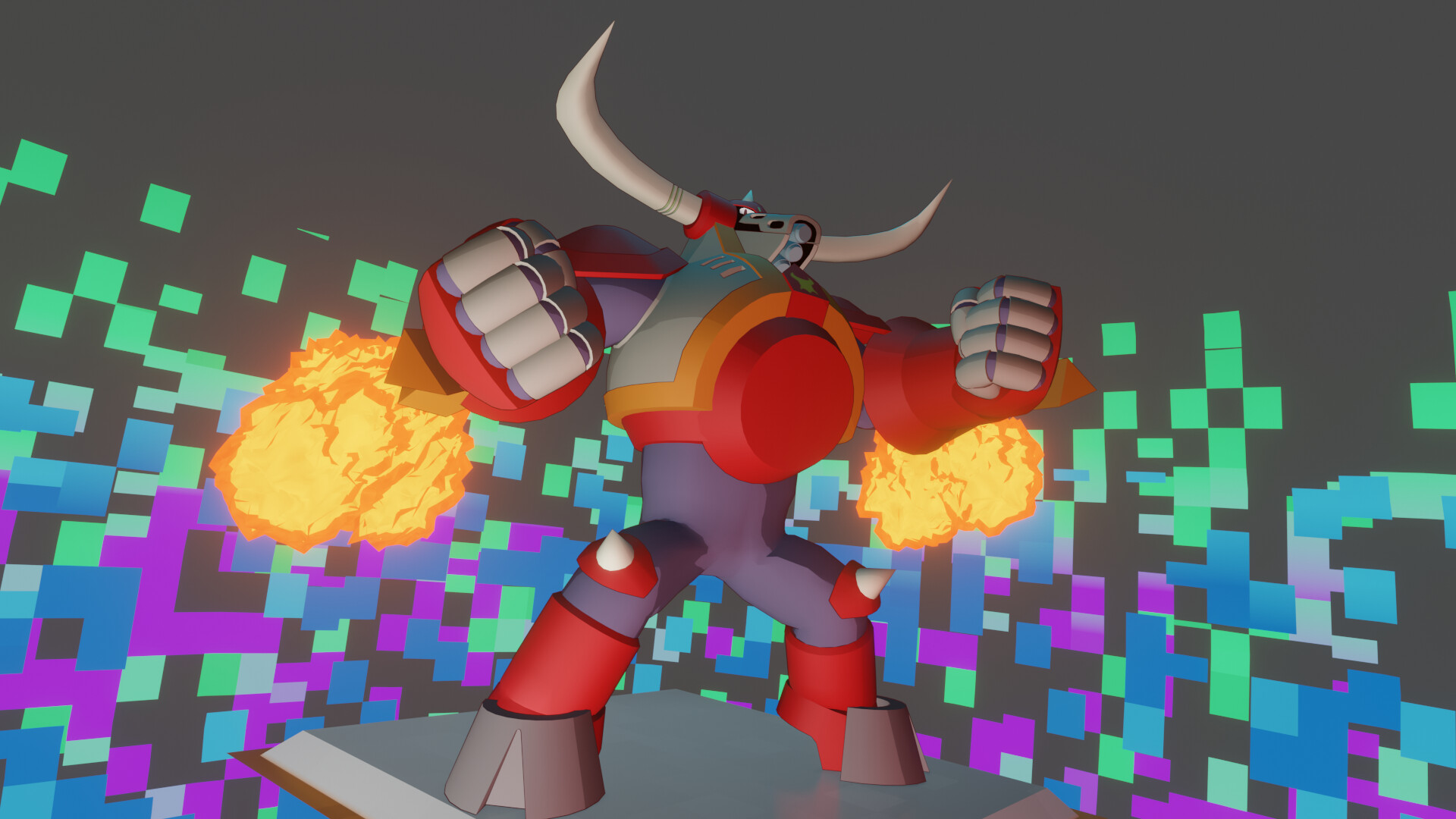 ArtStation - Taurus Fire EX - Mega Man Starforce