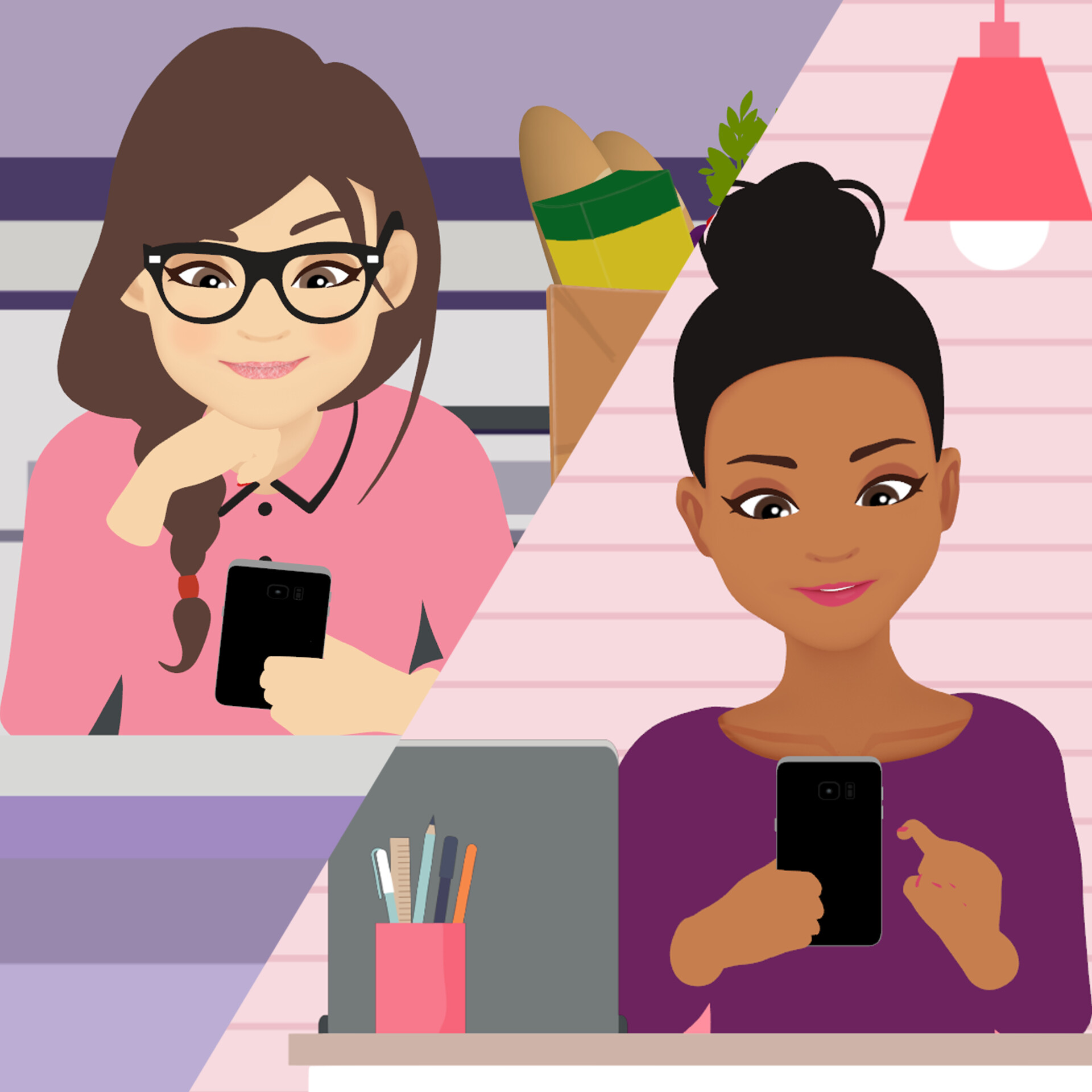 ArtStation - Mary Kay My Customer App Characters