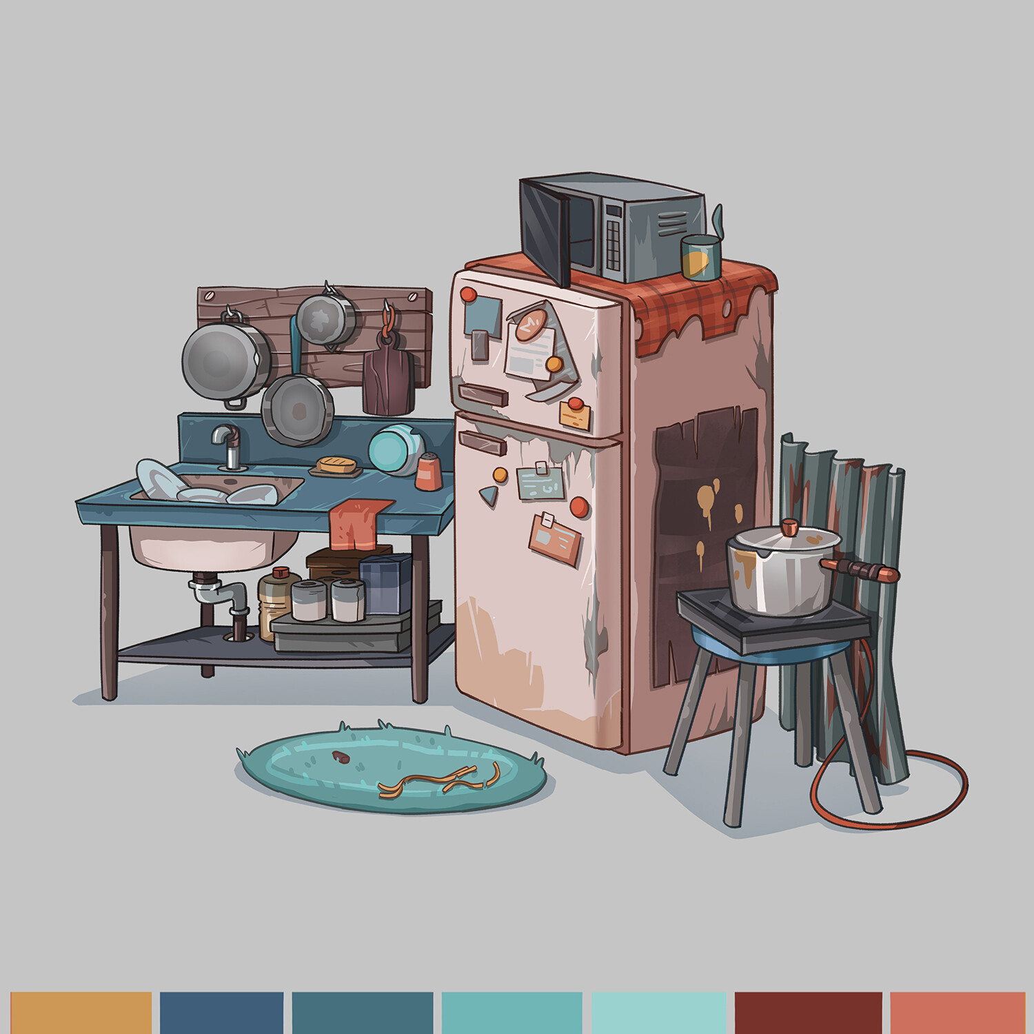 ArtStation - Post-apocalypse bunker | Props Design