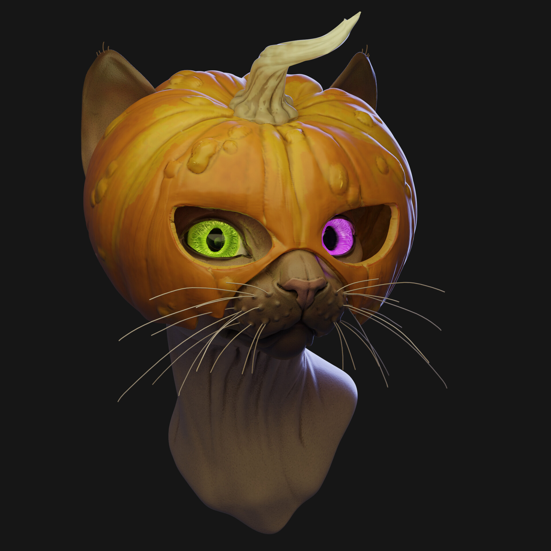 ArtStation - Halloween cat