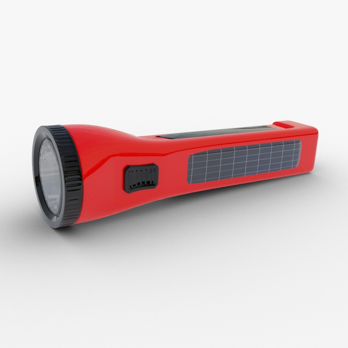 ArtStation - Flashlight LED Solar Power 3D model Turntable made in Blender
