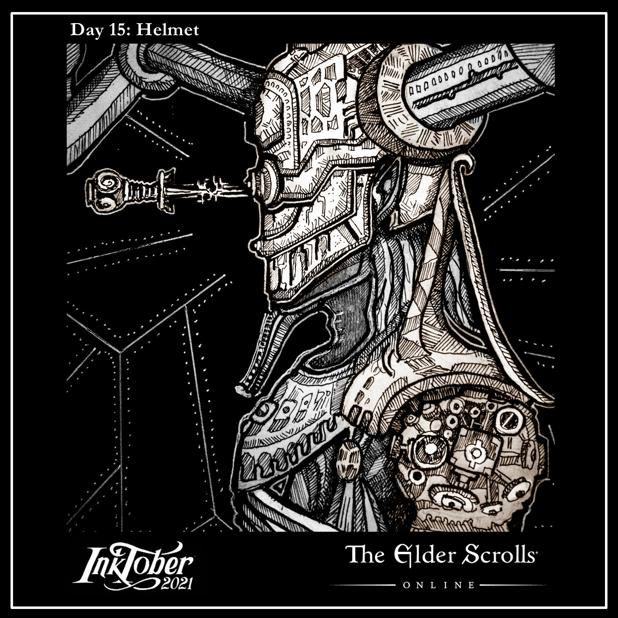 Pavel Shipilin - Inktober2021 - Theme 15: Helmet